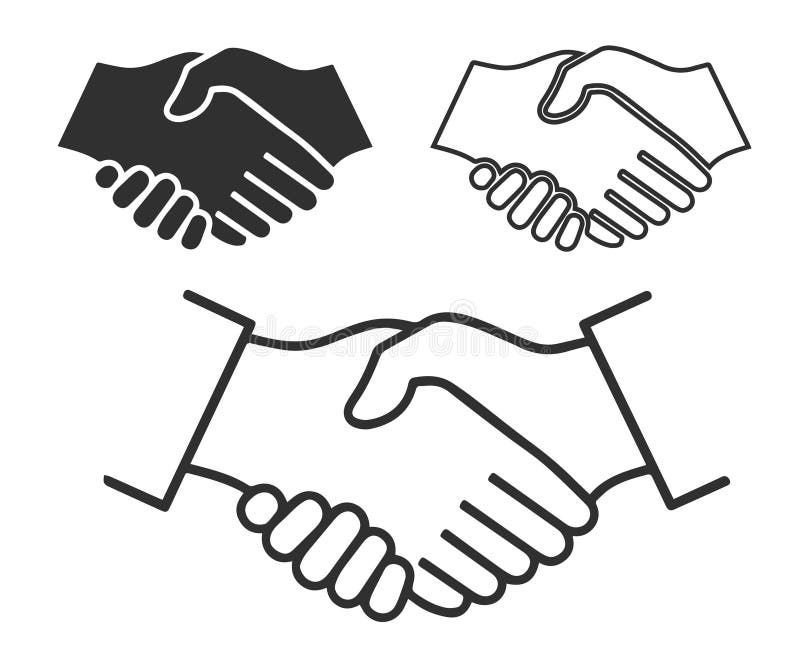 Handshake Icon Vector Design for Business Trust, Partnership, and ...