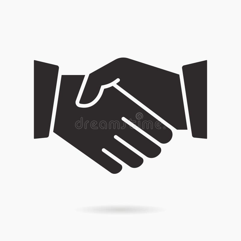 Handshake Icon on White Background. Vector Illustration. Stock Vector ...