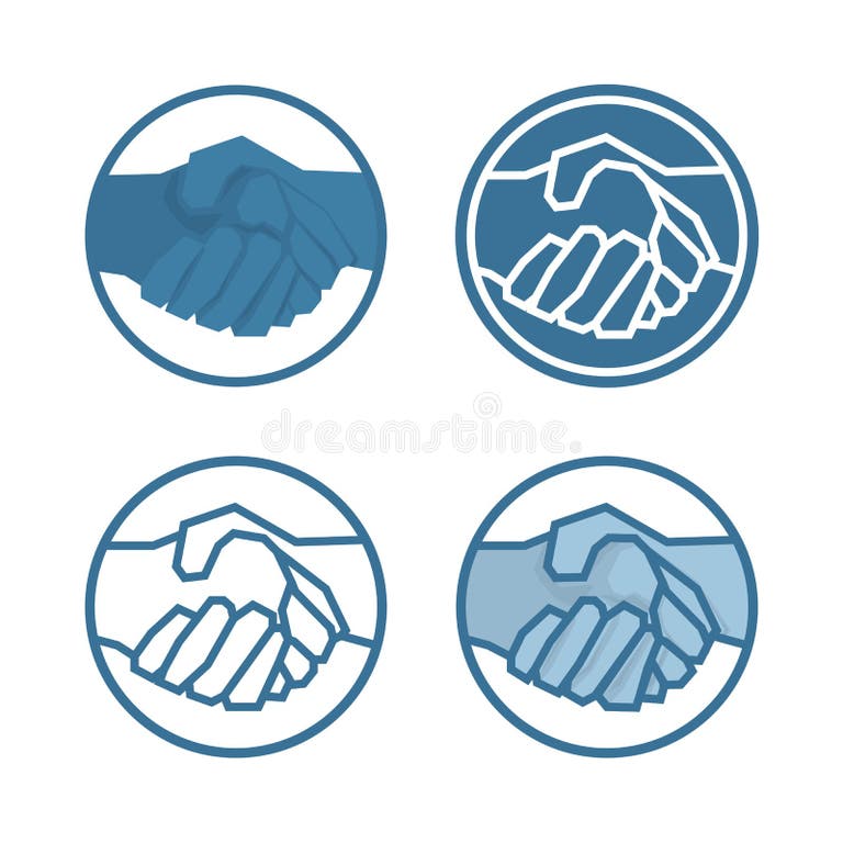 Handshake Icons Set stock vector. Illustration of deal - 102464350