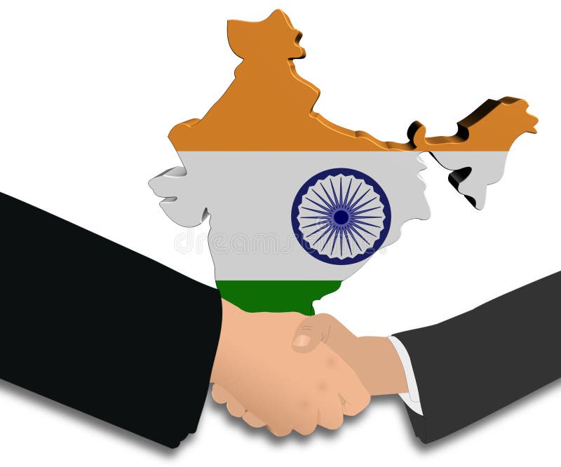 Handshake Between India And Pakistan Stock Vector - Illustration of ...