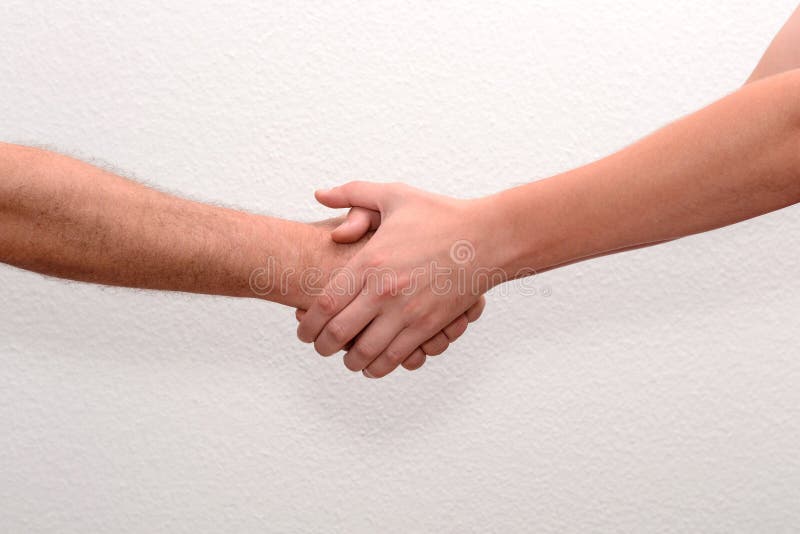 Handshake Isolated Over the Wall Stock Image - Image of double, shaking ...