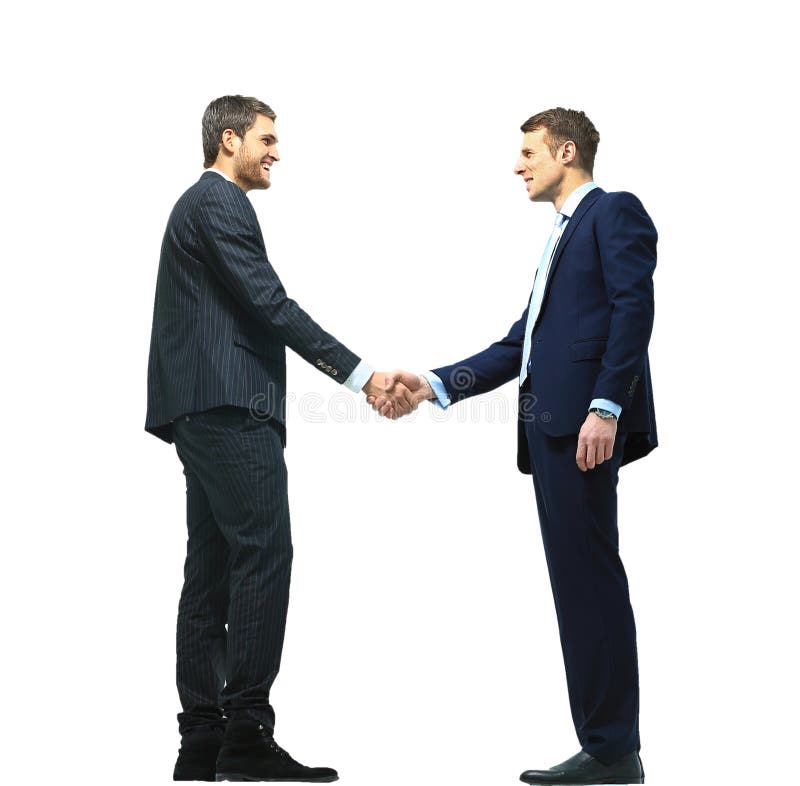 Handshake Isolated on White Stock Photo - Image of company, deal: 22992448