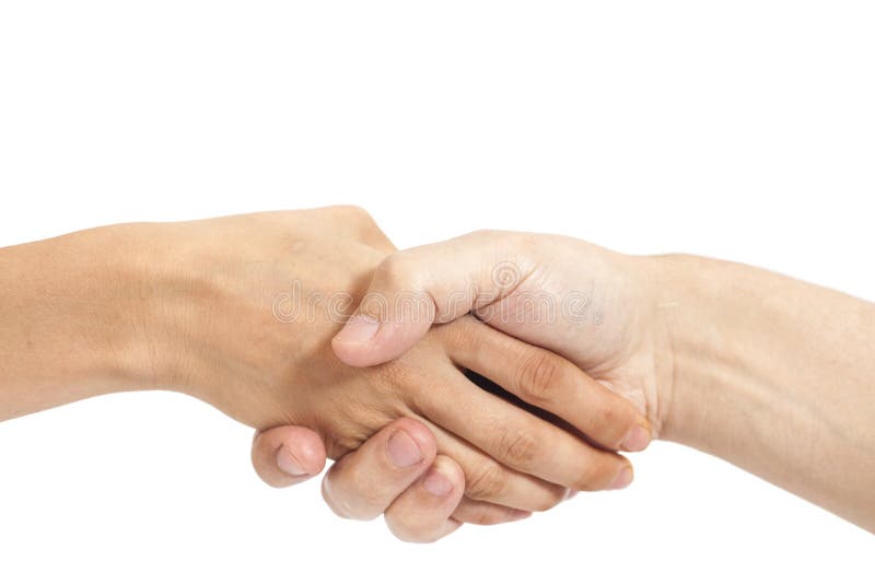 Handshake Isolated on White Stock Photo - Image of cooperation ...