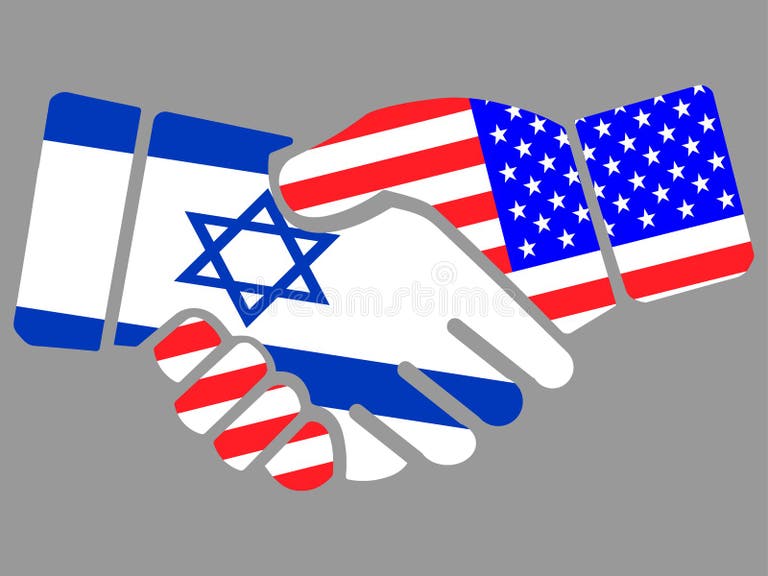 Handshake with Israel and USA Flags Vector Stock Vector - Illustration ...