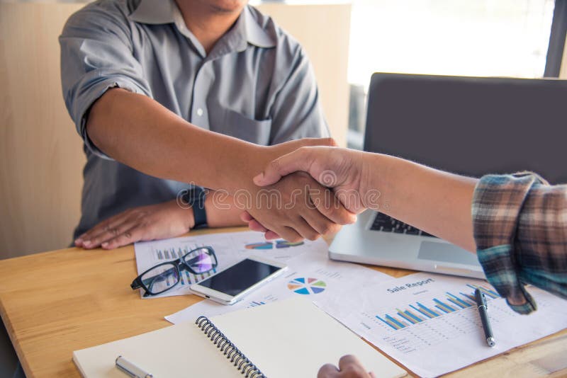 Handshake between Joint Venture Businessman Stock Photo - Image of ...