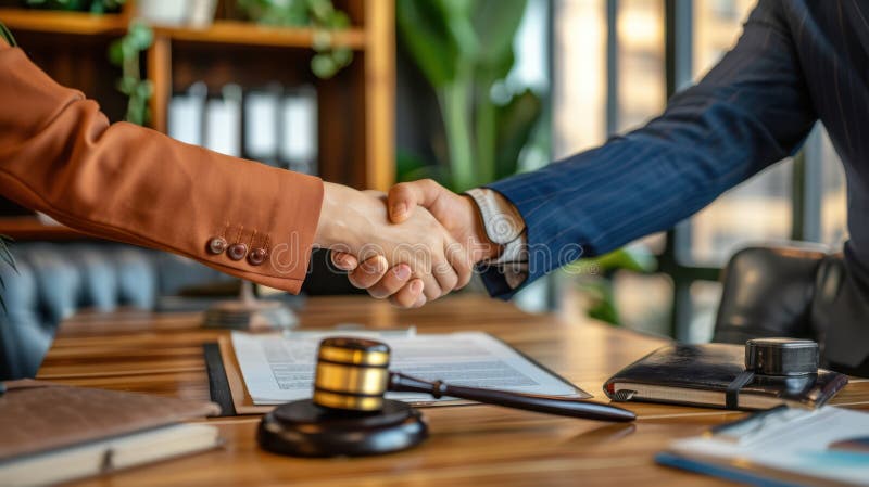 The Handshake and Legal Contract.AI Generated Image Stock Photo - Image ...