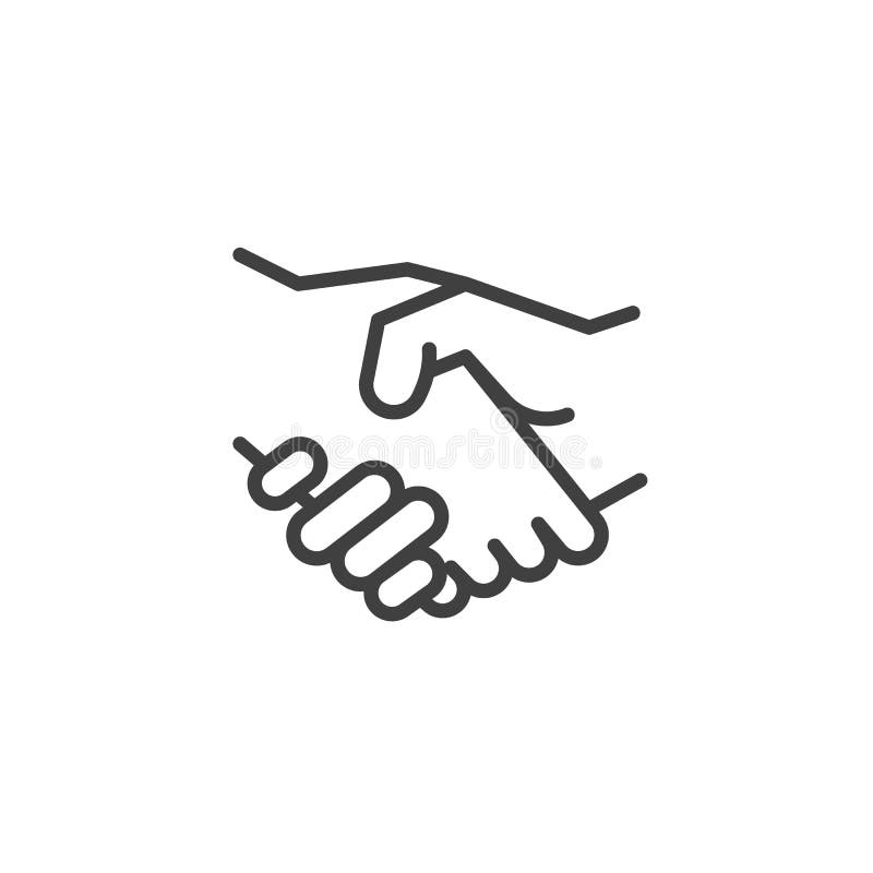 Handshake Simple Line Clipart Stock Illustrations – 418 Handshake ...