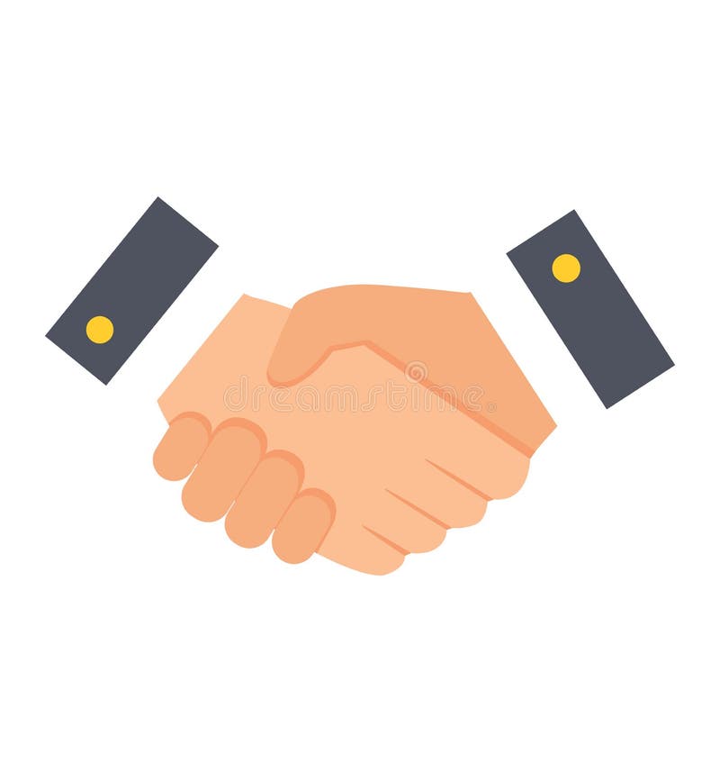 Handshake Line Icon Partnership and Agreement Symbol Stock Vector ...