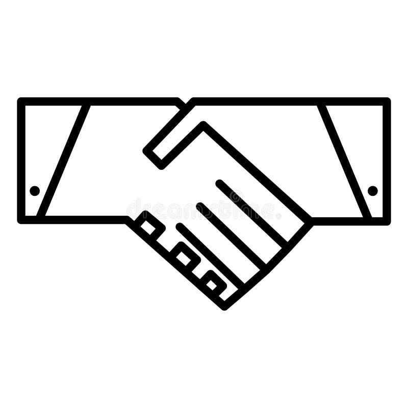 Handshake Line Icon. Vector Symbol Stock Vector - Illustration of ...