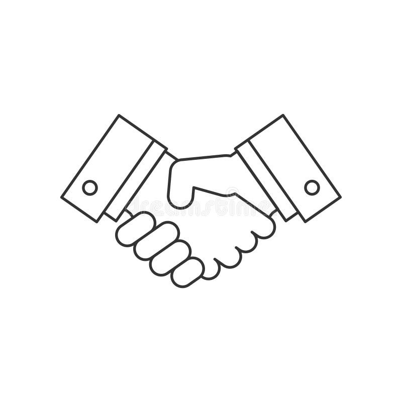 Handshake Line Icon, Shake and Agreement, Diplomacy Sign, Vector ...