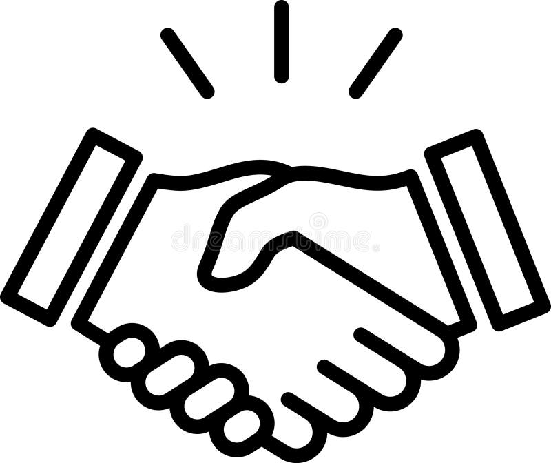 Handshake Linear Icon As a Concept of Business Agreement, Trust ...