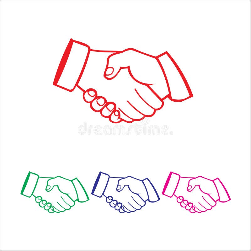 Handshake Logo stock illustration. Illustration of modern - 103164970