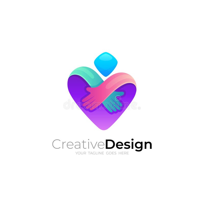 Handshake Love People Logo Vector Image Template Stock Vector ...