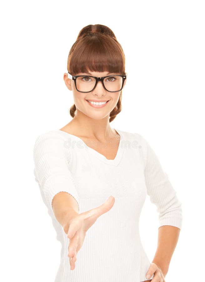 Girl Spectacles Handshake Stock Photos - Free & Royalty-Free Stock ...