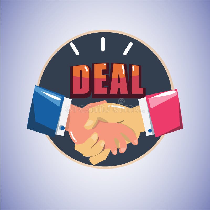 Handshake. making a deal - stock illustration. Illustration of shake ...