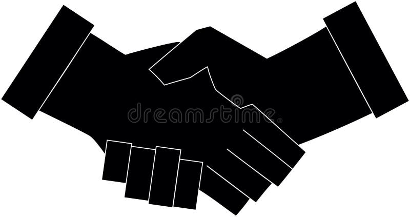 Handshake of Male Hands. Successful Businessman. Minecraft Silhouette ...
