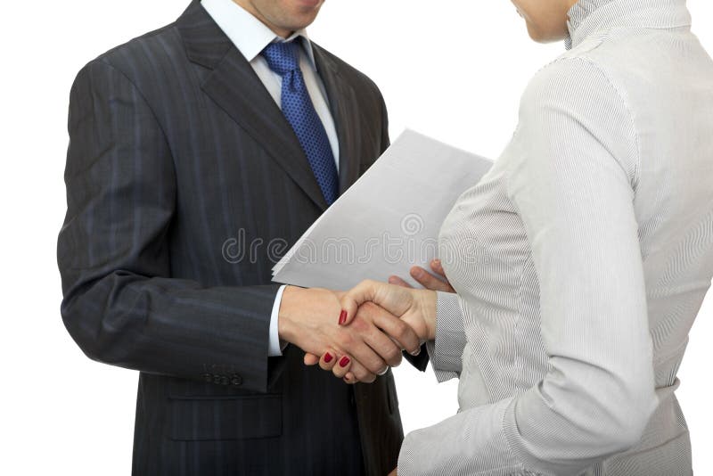 Handshake man and women. stock image. Image of welcoming - 16360891