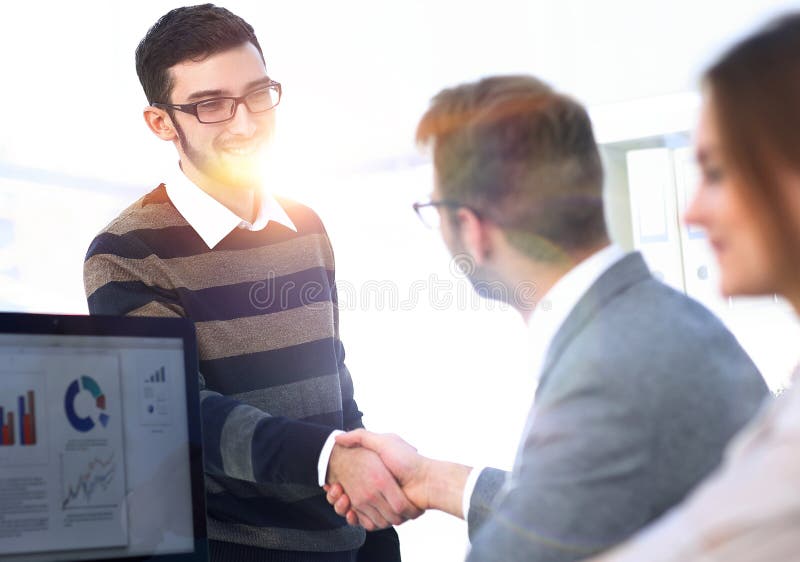 Handshake Manager and the Client Stock Image - Image of adult, career ...