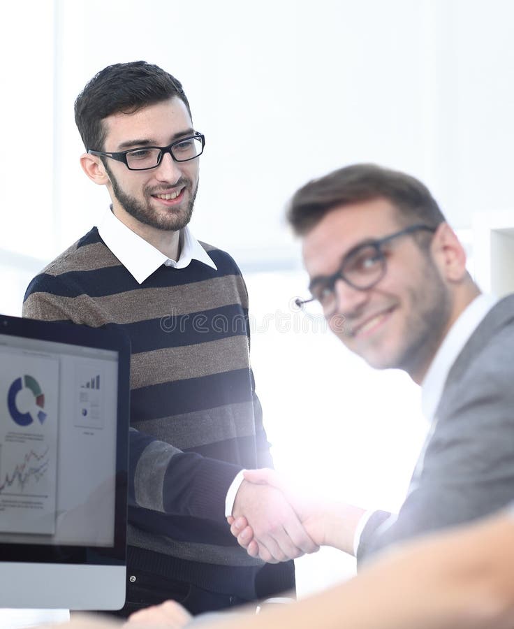 Handshake Manager and the Client Stock Image - Image of executive ...