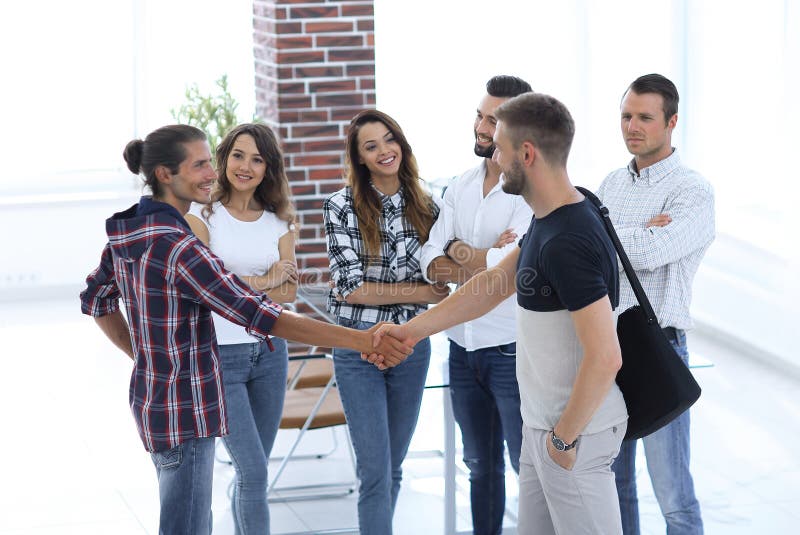 Handshake Manager and Customer in the Office. Stock Photo - Image of ...