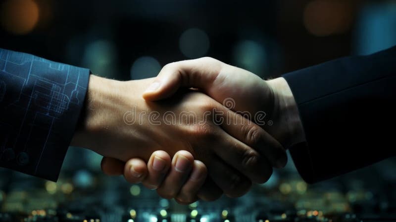 Handshake between Men As a Sign of a Work Agreement Stock Video - Video ...