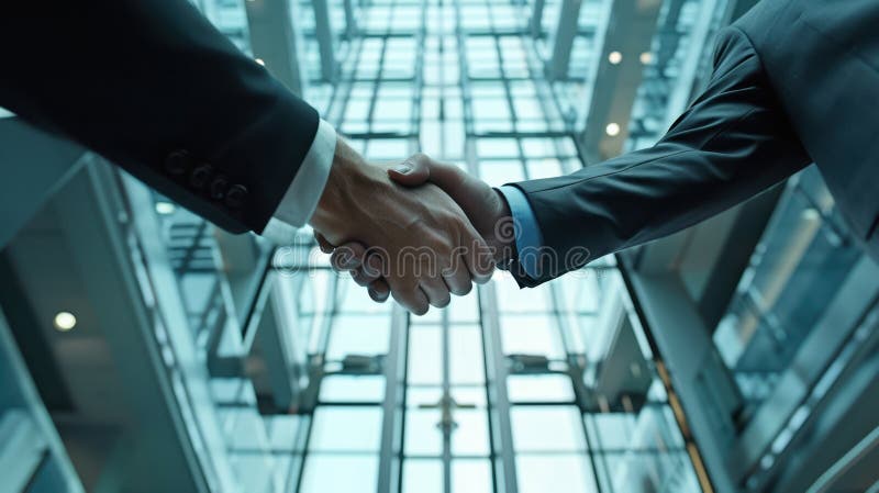 The Handshake in Modern Office. AI Generated Stock Image - Image of ...