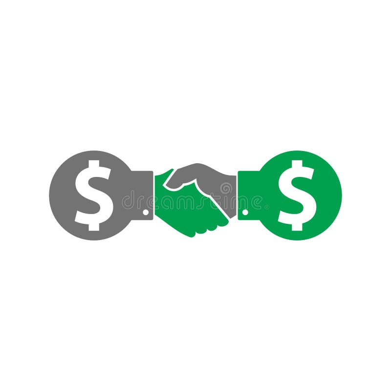 Handshake Money Logo Icon Design Stock Vector - Illustration of cash ...