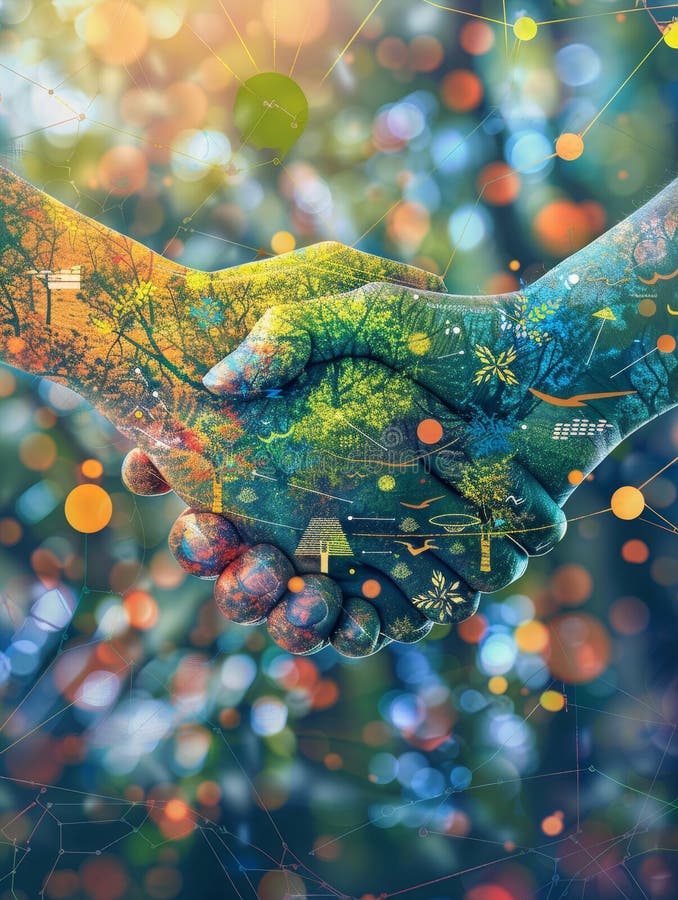 Handshake with Nature stock image. Image of wildlife - 326376257