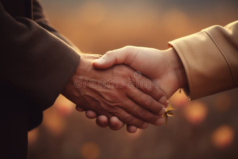 Handshake of Nurse Providing Care and Support for the Elderly Patients ...
