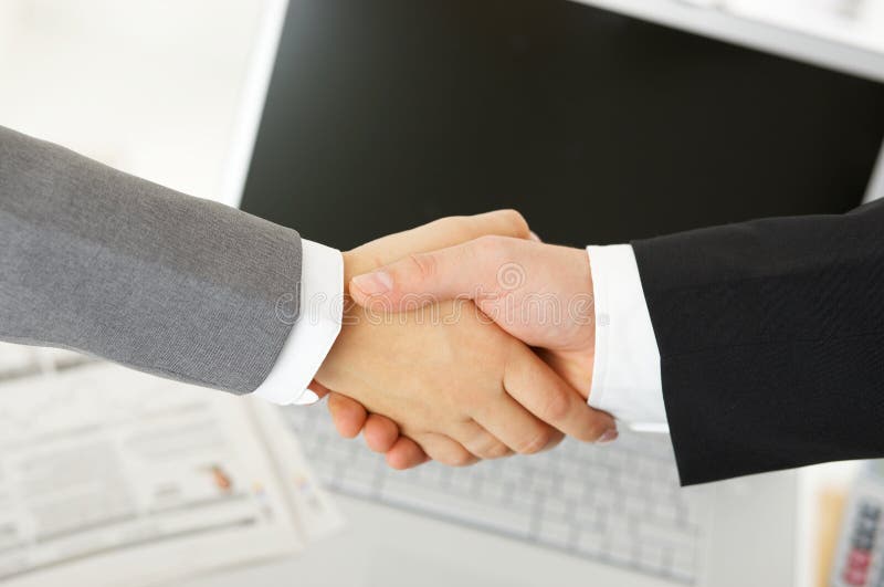 Computer Internet Business Handshake Stock Image - Image of buying ...