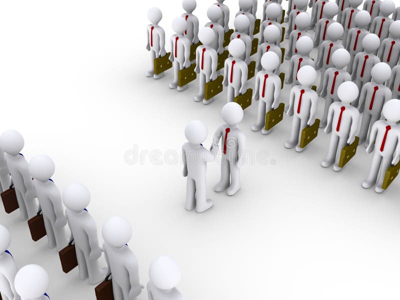 Two Different Teams Agreement Stock Illustration - Illustration of ...