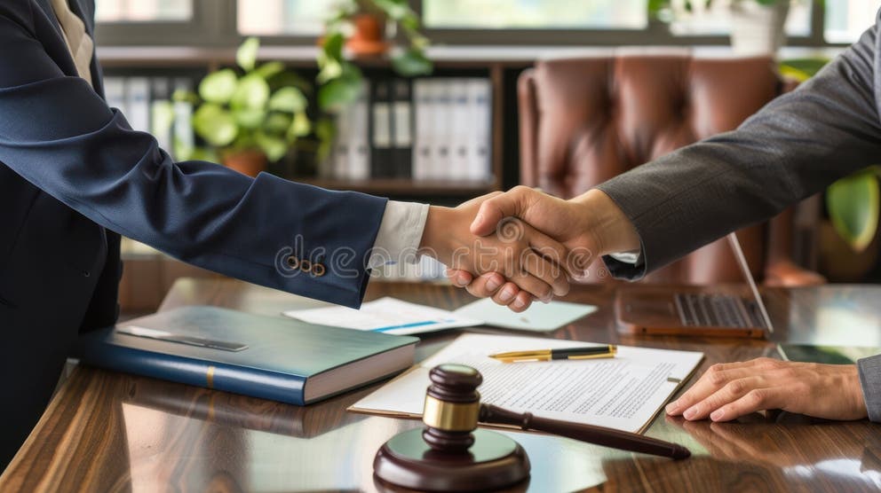 The Handshake Over Contract.AI Generated Image Stock Image - Image of ...