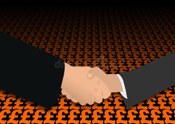 Handshake Over Pound Symbols Stock Illustration - Illustration of deal ...