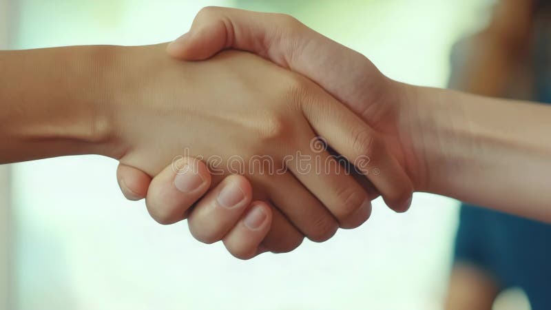 Handshake over a table stock footage. Video of deal - 383504782