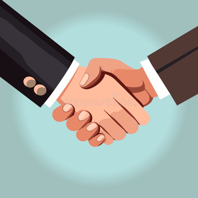 Handshake of Partners. Successful Deal. Vector Black and White ...