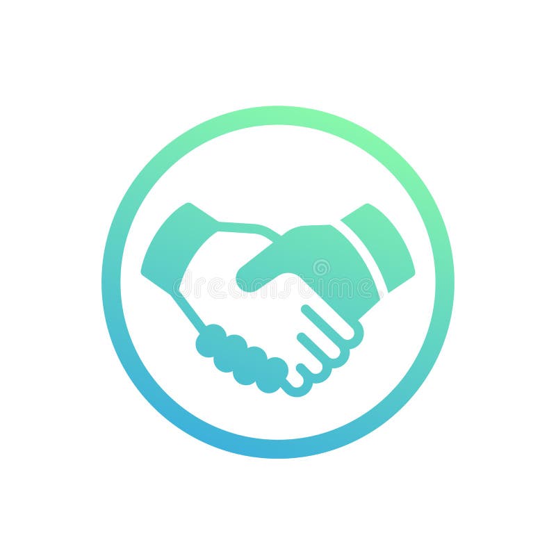 Handshake, Partnership, Deal Icon Over White Stock Vector ...
