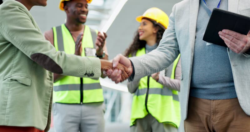 Handshake, Partnership and People, Success and Construction, Business ...