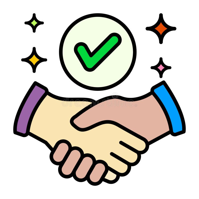 Handshake and Partnership Solid Icon. Stock Vector - Illustration of trustworthy, hand: 351003303