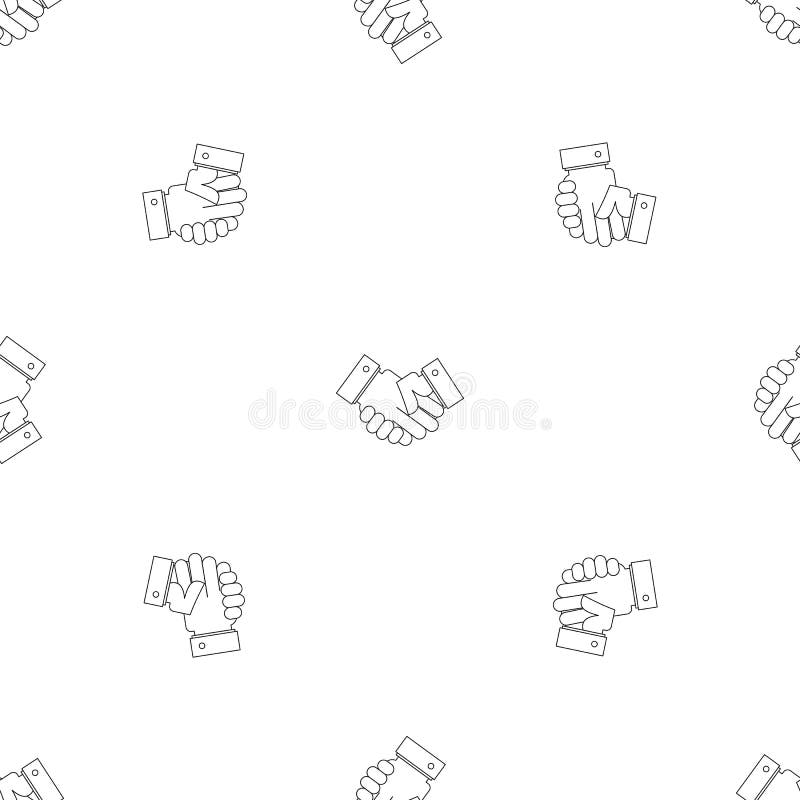 Handshake Pattern Seamless Vector Stock Vector - Illustration of ...