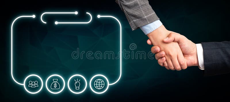 Handshake Presenting Innovative Plan Ideas Symbolizing Successful ...