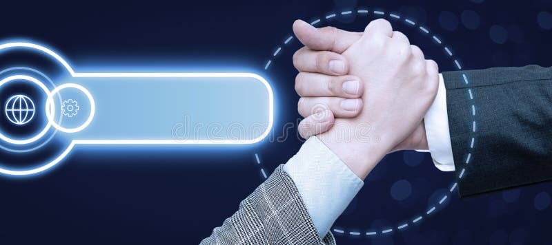 Handshake Presenting Innovative Plan Ideas Symbolizing Successful ...