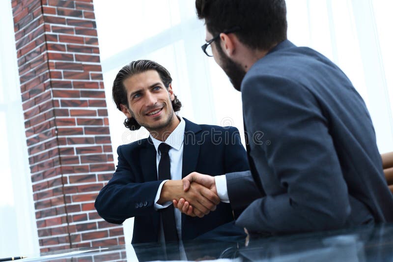 Handshake Reliable Partners in the Office. Stock Image - Image of ...