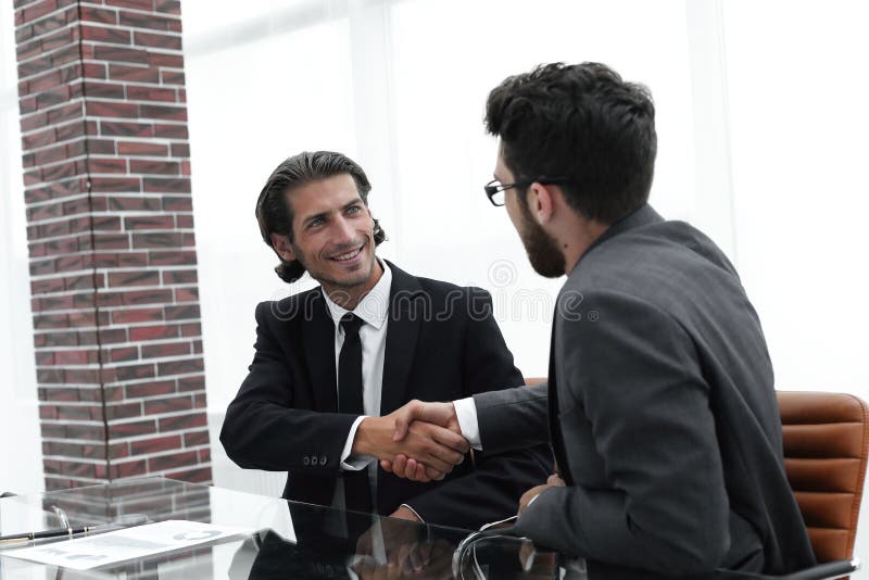 Handshake Reliable Partners in the Office. Stock Image - Image of ...