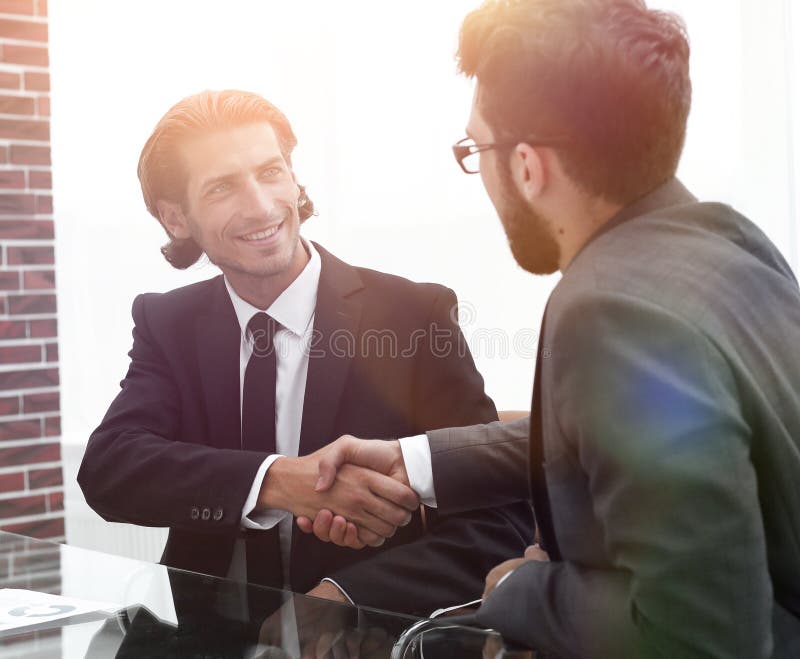 Handshake Reliable Partners in the Office. Stock Image - Image of ...