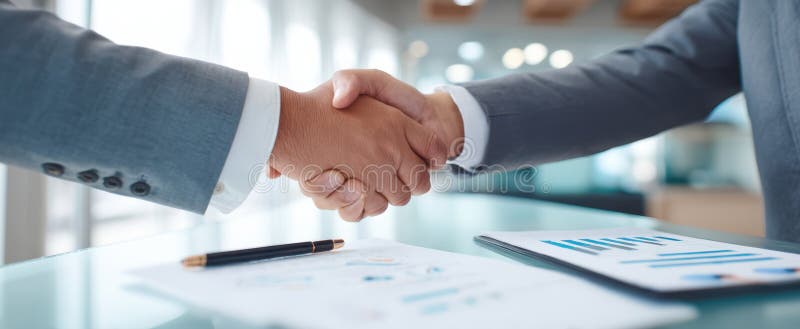 The Handshake Representing a Successful Business Partnership and ...