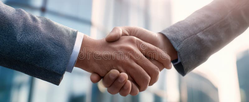 The Handshake Representing a Successful Business Partnership in a ...