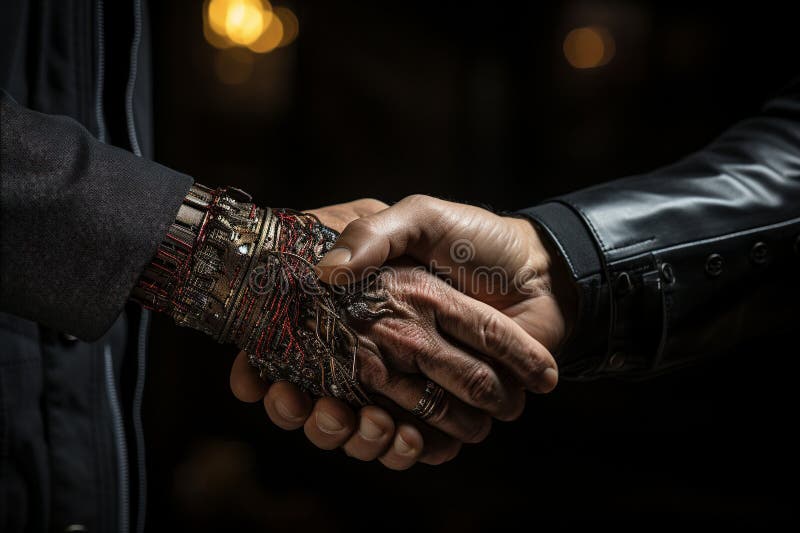 Handshake between a Robot and a Human, Symbolizing the Synergy between ...