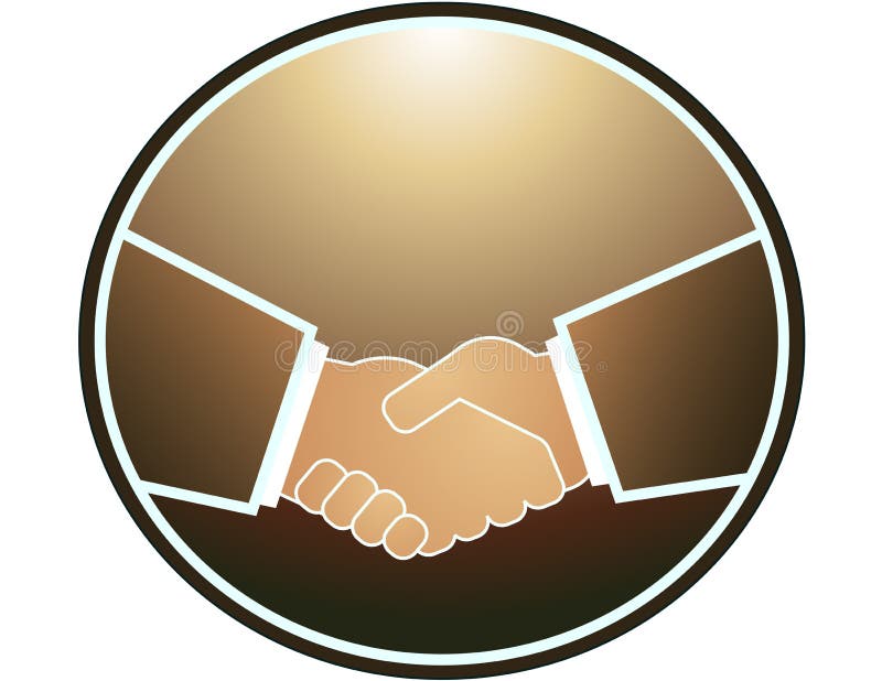 Handshake in Round and Light Stock Vector - Illustration of agreement ...