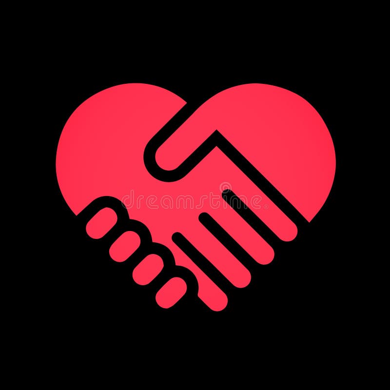 Handshake in the shape stock illustration. Illustration of poster ...
