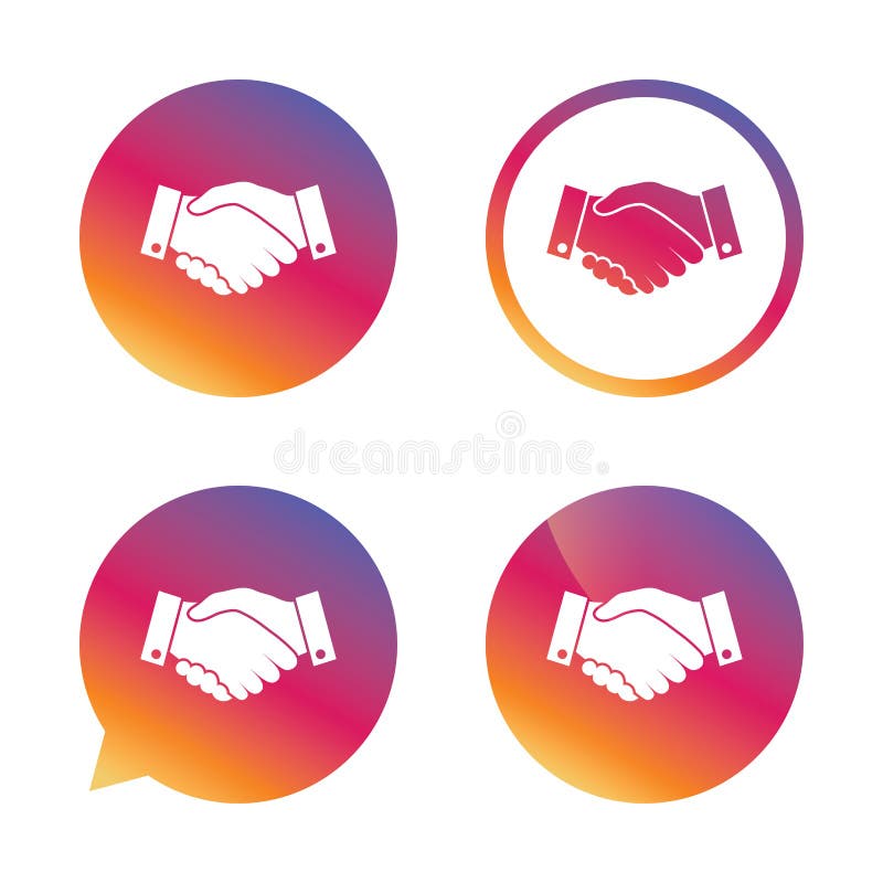 Handshake Sign Icon. Successful Business Symbol Stock Vector ...